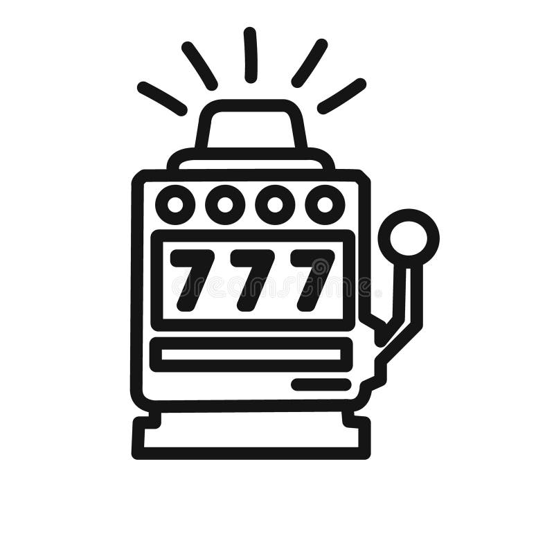 Slot Machine Icon Linear Graphics Set Vector Stock Illustration ...