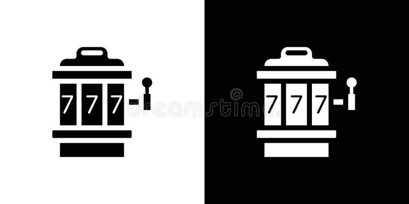 Slot Machine Icon Logo Set Vector Stock Vector - Illustration of lever ...