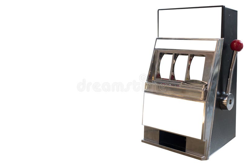 Slot Machine Isolated On White Background Stock Image - Image of luck ...
