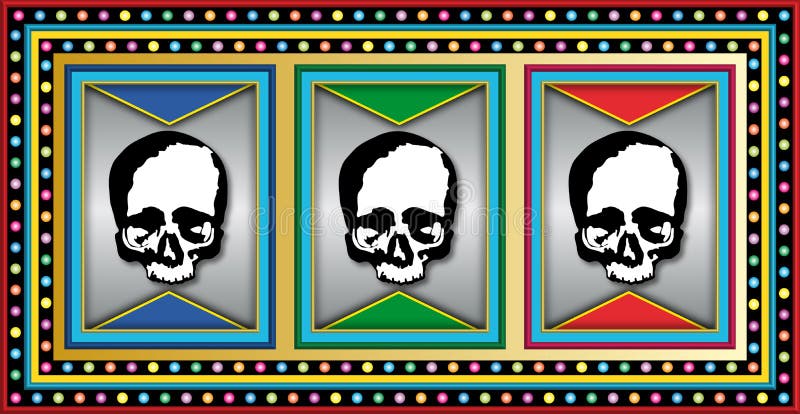 Slot Machine with Pale Skulls Stock Vector - Illustration of colorful ...