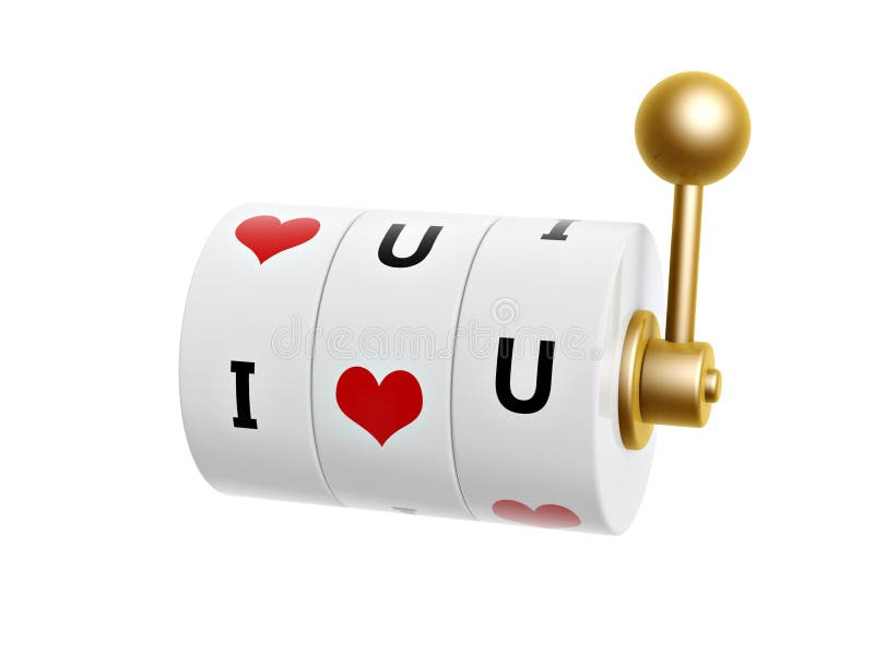 Valentine Drawing of Slot Machine Stock Vector - Illustration of play ...