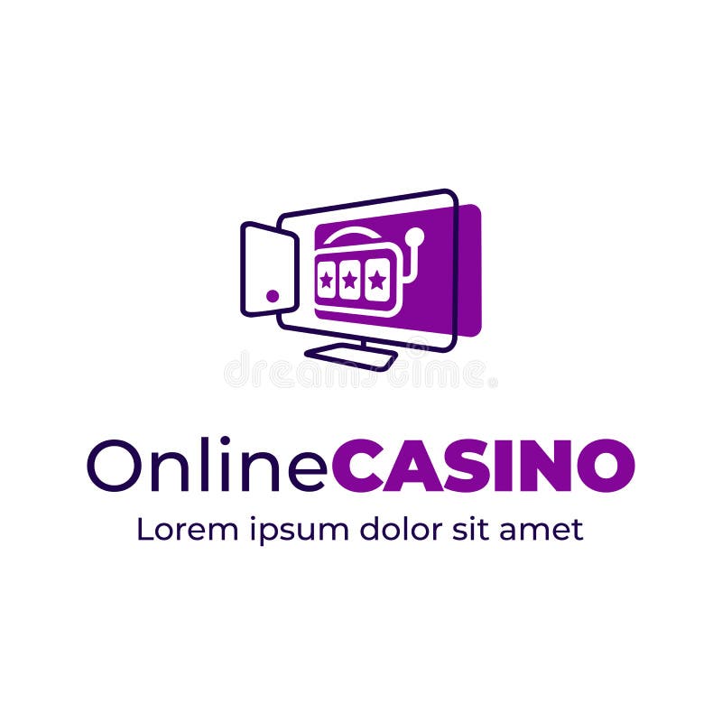 Online Casino Logo Design. Smartphone and Computer Screen Vector ...