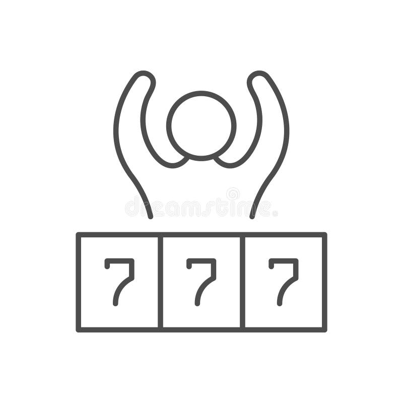 Money Winner Line Outline Icon Stock Vector - Illustration of smart ...