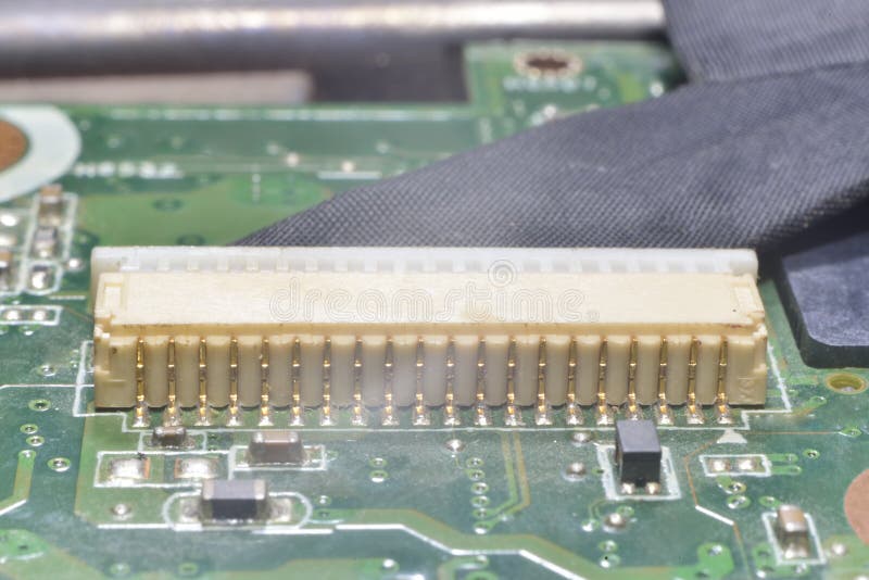 Slot on mainboard stock image. Image of diodes, circuits - 53346149