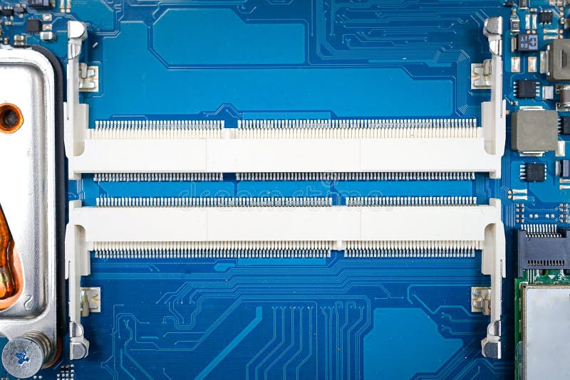 Slot for RAM stock photo. Image of background, megabyte - 102526786