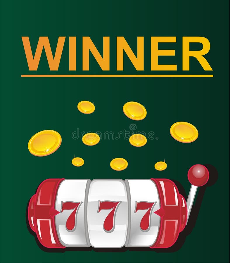 Slot and winner stock illustration. Illustration of ludomania - 158561780