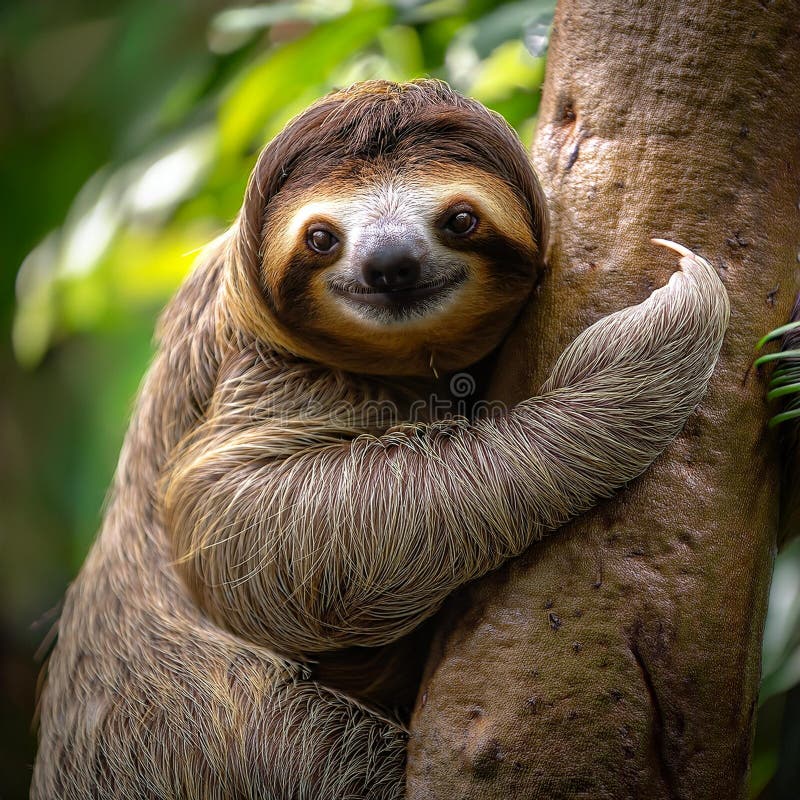Sloth animal, AI generated stock illustration. Illustration of ...