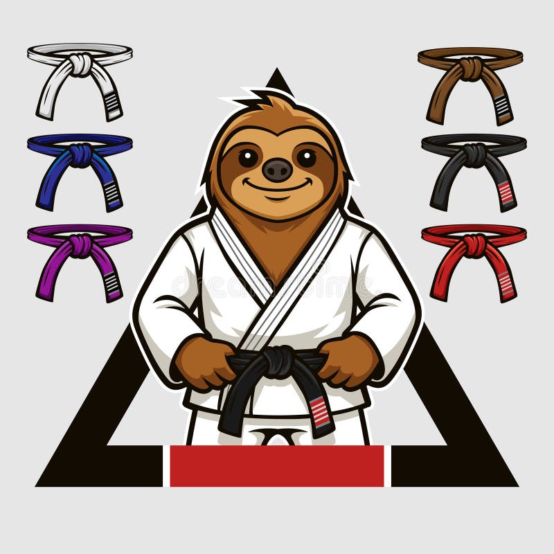 Sloth bjj stock illustration. Illustration of grapple - 389160020