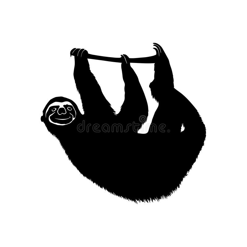 Hanging Sloth Silhouette