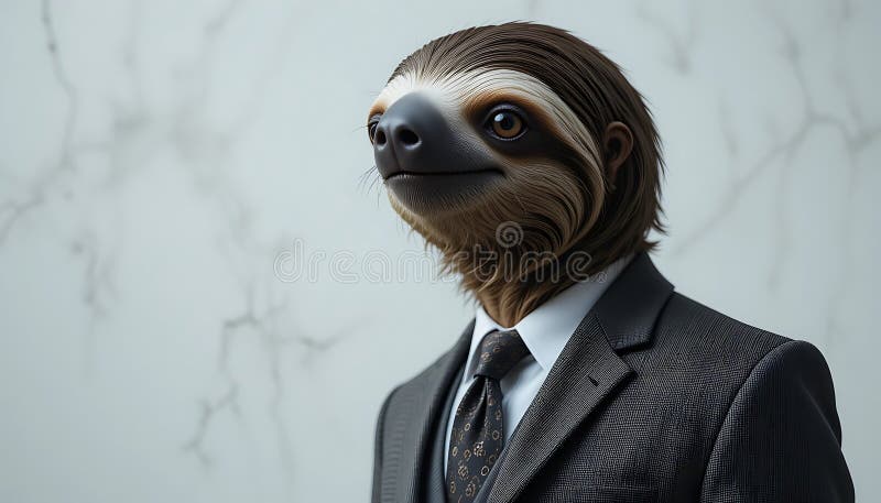 A Sloth in a Business Suit, Digital Art, 3D Render, AI Generated Image ...