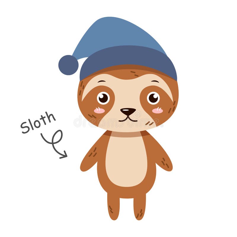 Sloth Cartoon Characters with Clothes . Vector Stock Vector ...