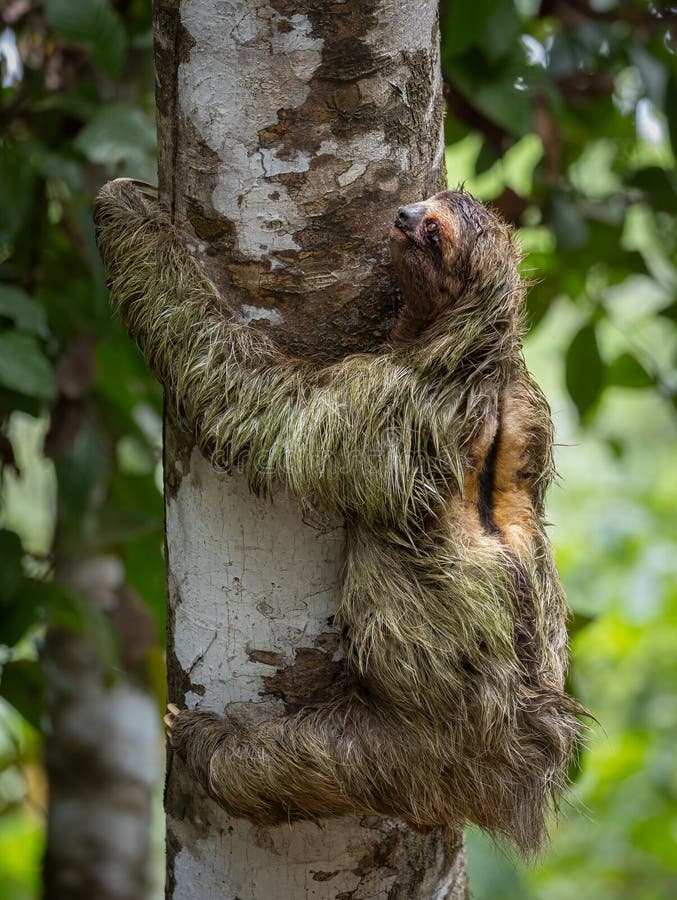 A Sloth in Costa Rica stock image. Image of forest, branch - 322291081