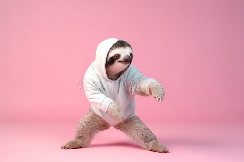 A Sloth Dressed in Sportswear that is Going Exercises, Created with ...