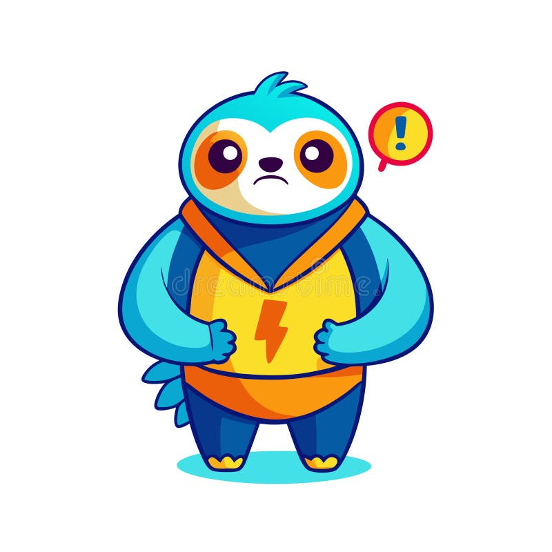 Sloth Engaged in Fun Sports Activity Stock Image - Illustration of ...