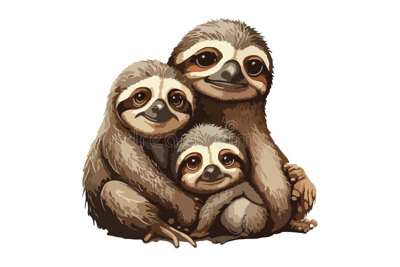 Sloth Family Stock Illustrations – 324 Sloth Family Stock Illustrations ...