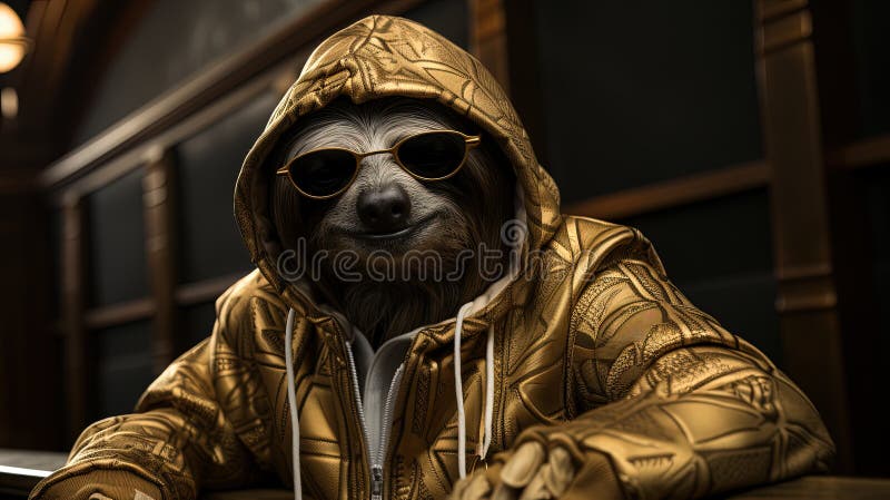 Sloth Hop stock illustration. Illustration of cool, anatomy - 289060495