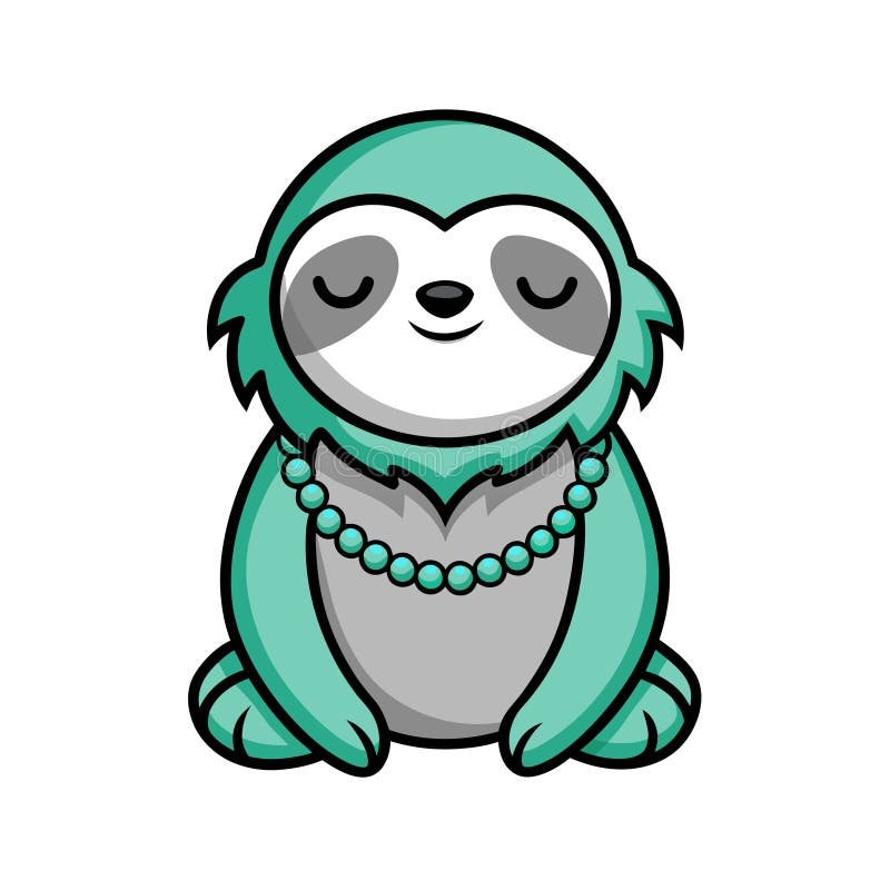 Sloth Inline Caring for Disease Stock Image - Illustration of disease ...