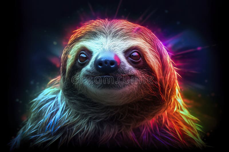 Sloth Neon Colors Stock Illustrations – 41 Sloth Neon Colors Stock ...