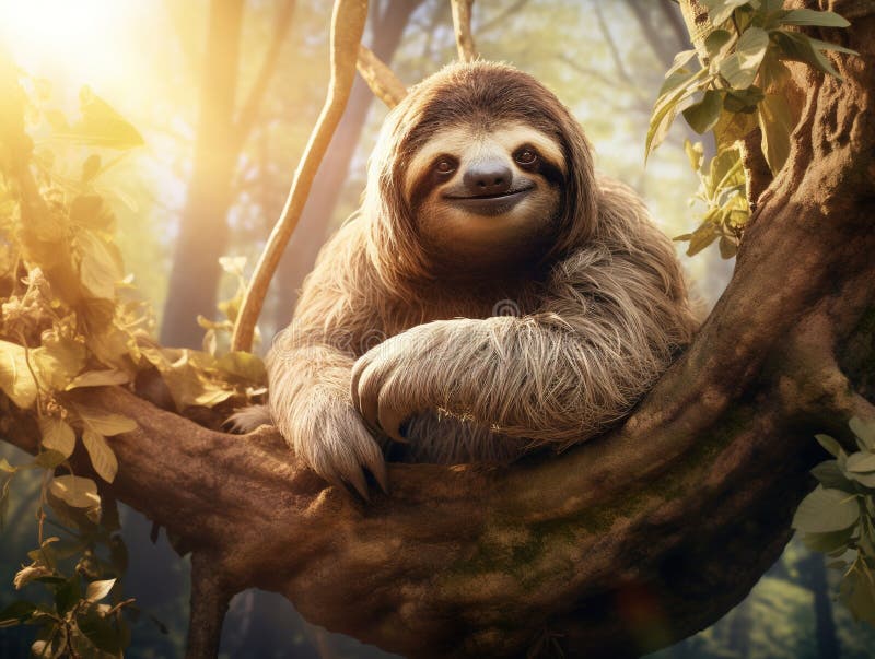 Sloth stock illustration. Illustration of wildlife, legs - 293682820