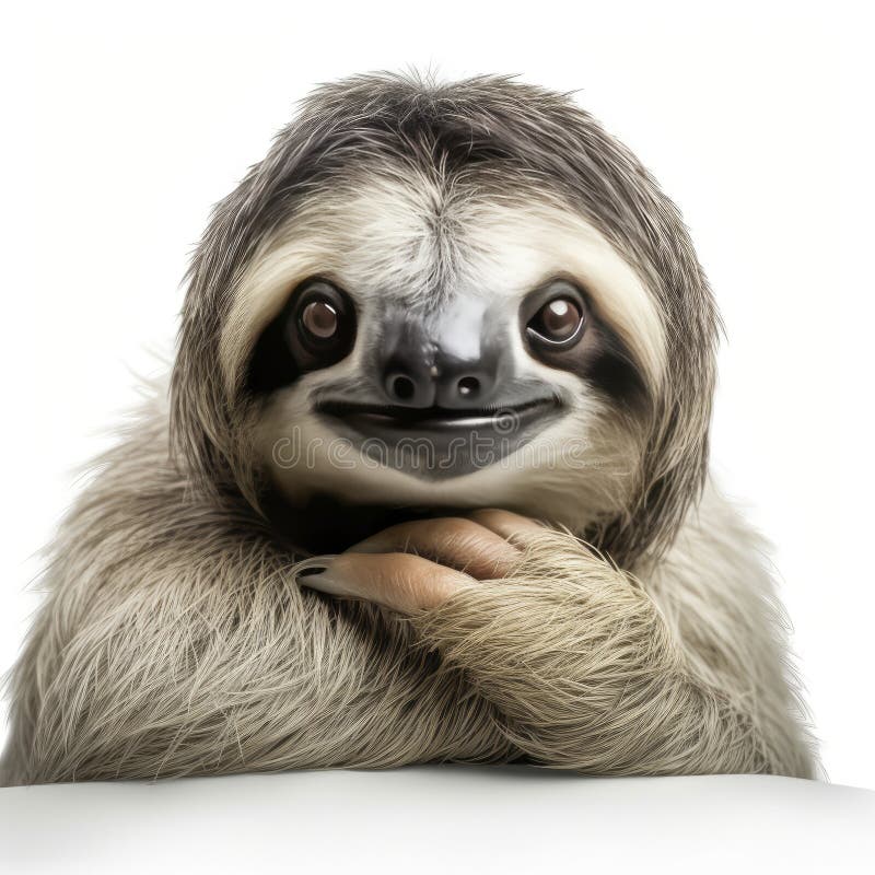 A Happy Sloth with a Contagious Smile Stock Illustration - Illustration ...