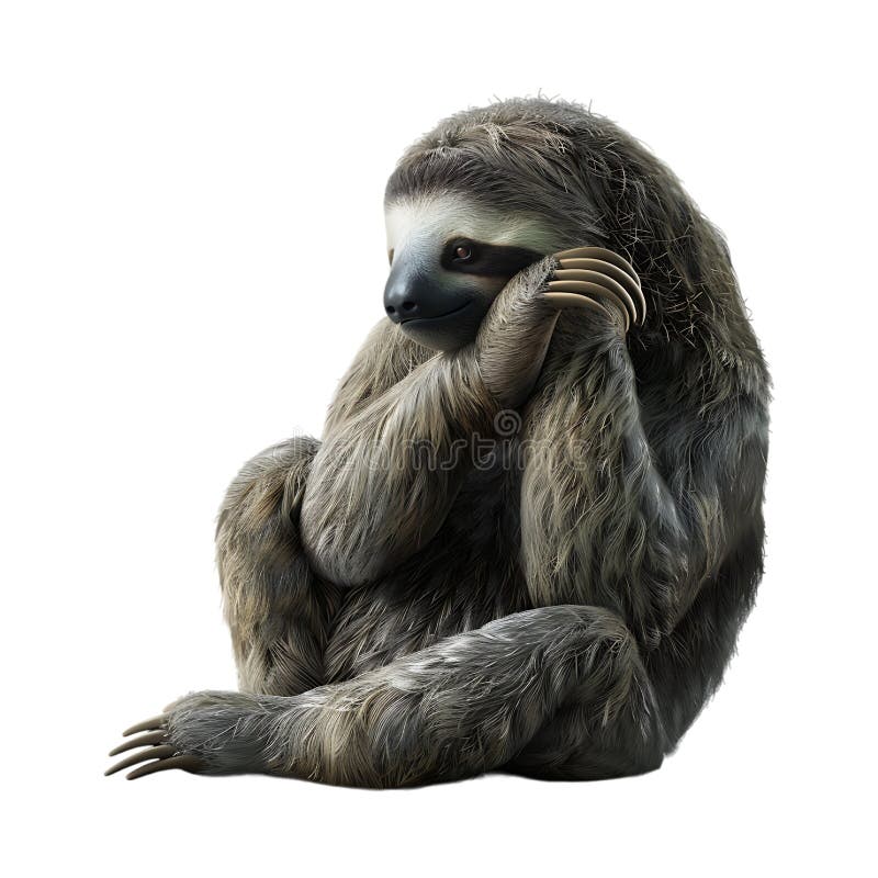 Sloth on Transparent Background - Ai Generated Stock Illustration ...