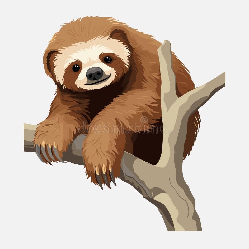 Sloth Vector Flat Minimalistic Asset Isolated Illustration Stock Vector ...