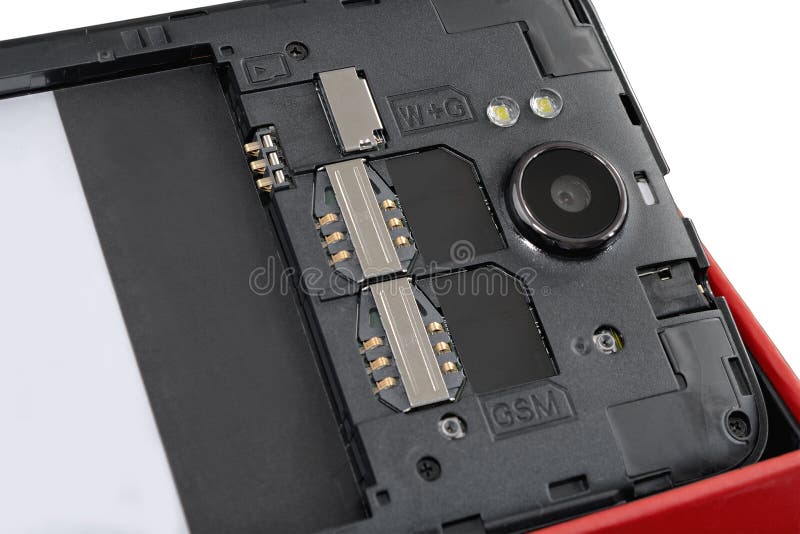 Slots for SIM card. stock photo. Image of communication - 38121510