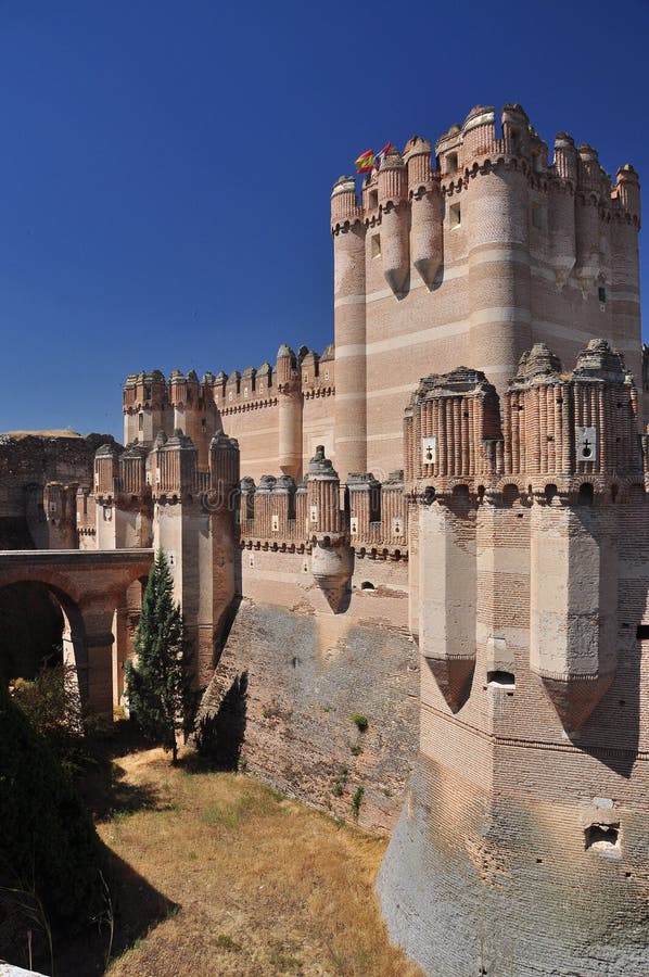 Medieval Coca Castle, Spanien Arkivfoto - Bild av ytter, europeiskt ...