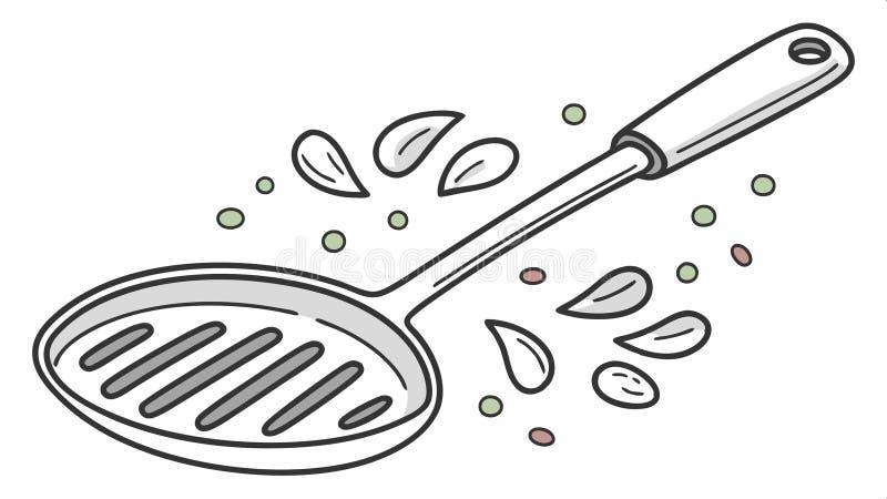 Slotted Spoon Kitchen Utensil, Cooking Tool Illustration Vector Design ...