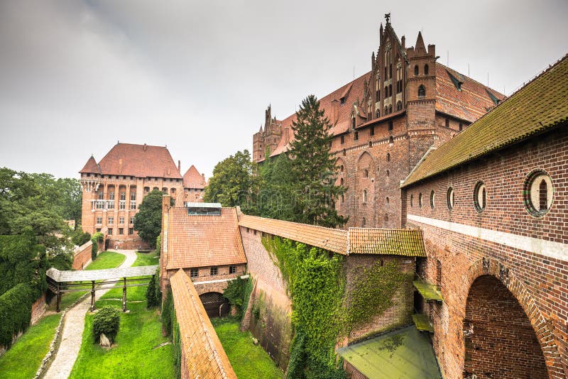 Slotten Malbork i Polen fotografering för bildbyråer. Bild av polen ...