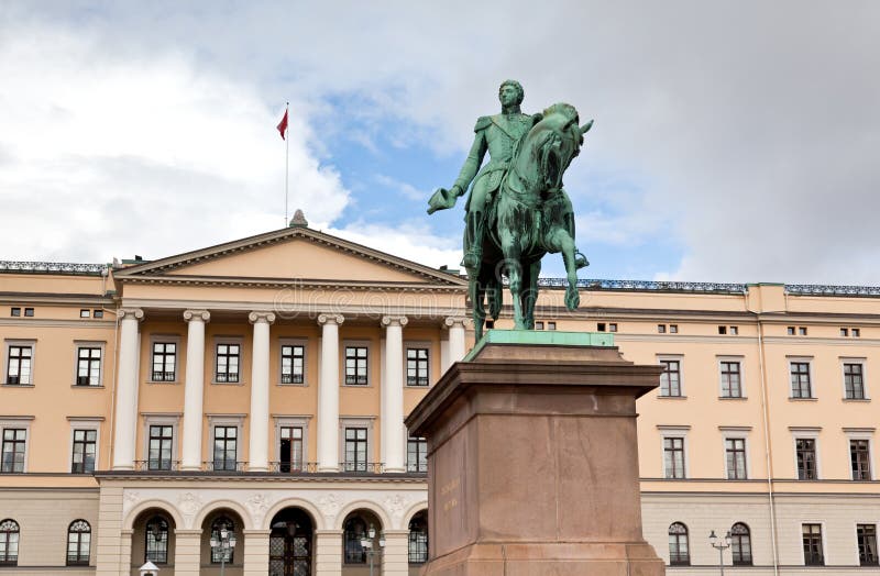 Slottet Royal Palace in Central Oslo Stock Image - Image of ...