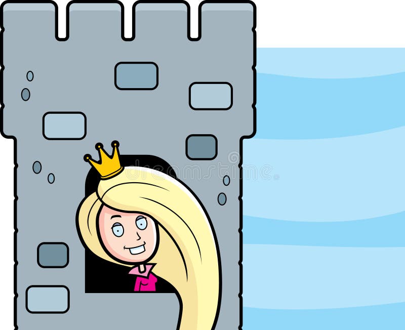 Tecknad Filmprinsessa Waving Vektor Illustrationer - Illustration av ...