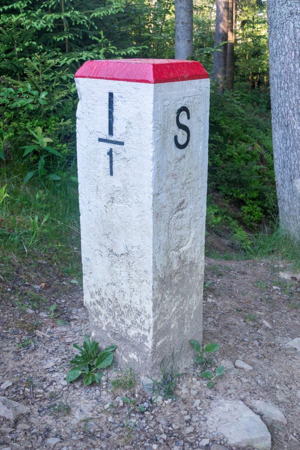 Slovak Border Post on Trojmezi Point. Trojmezi is Border of Three ...
