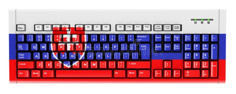 Slovak Flag Painted on Computer Keyboard. 3D Rendering Stock ...