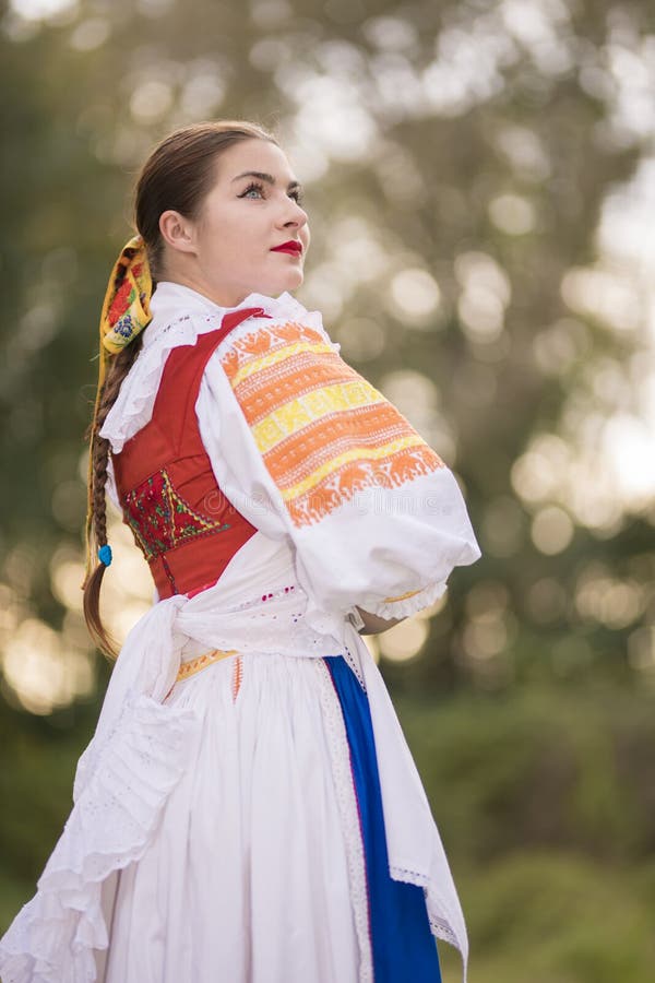 Slovak Folklore. Slovak Folklore Girl. Stock Photo - Image of female ...