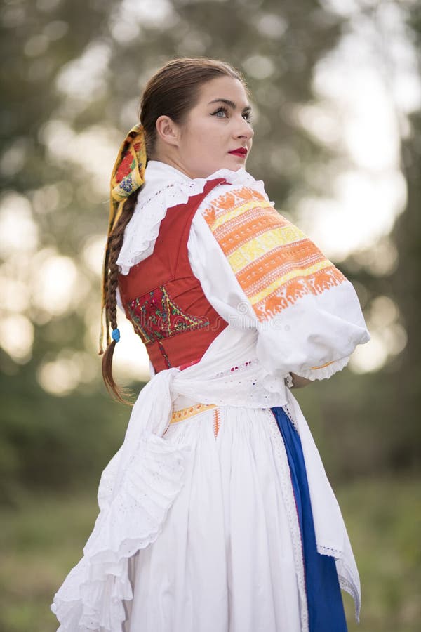 Slovak Folklore. Slovak Folklore Girl. Stock Photo - Image of ...
