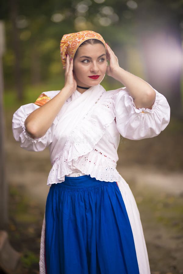 Slovak Folklore. Slovak Folklore Girl. Stock Photo - Image of female ...