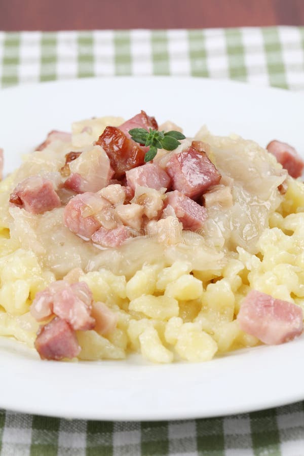 Slovak National Food - Halushky Stock Photo - Image of meal, bacon ...