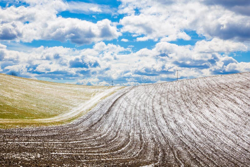 Slovakia - the Field in Spring Country of Silicka Planina Plateau Stock ...