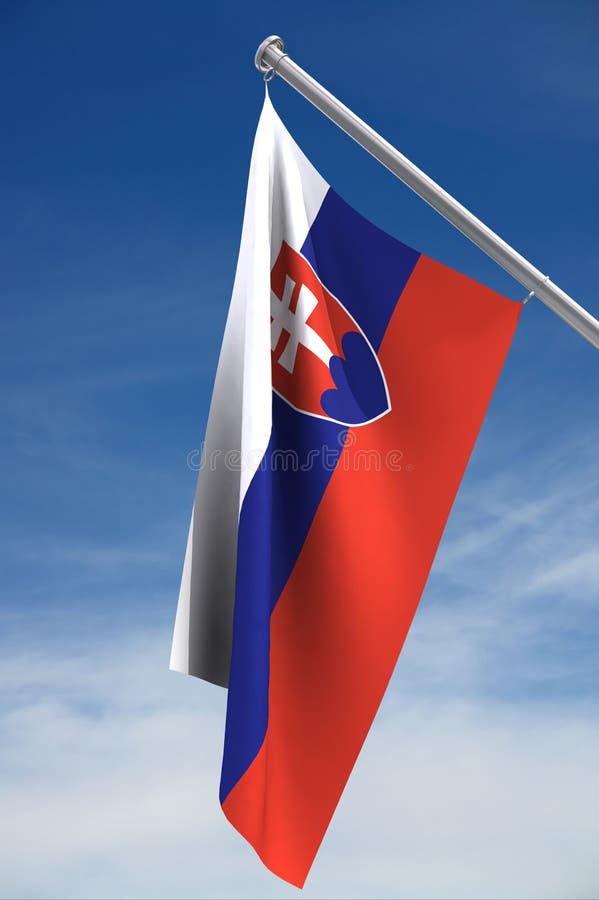 Slovakia Flag stock illustration. Illustration of slovakia - 2435219