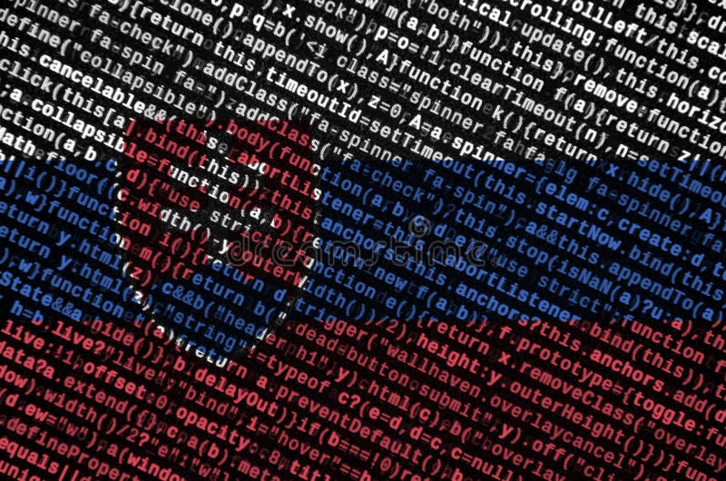 Slovakia Flag is Depicted on the Screen with the Program Code. the ...
