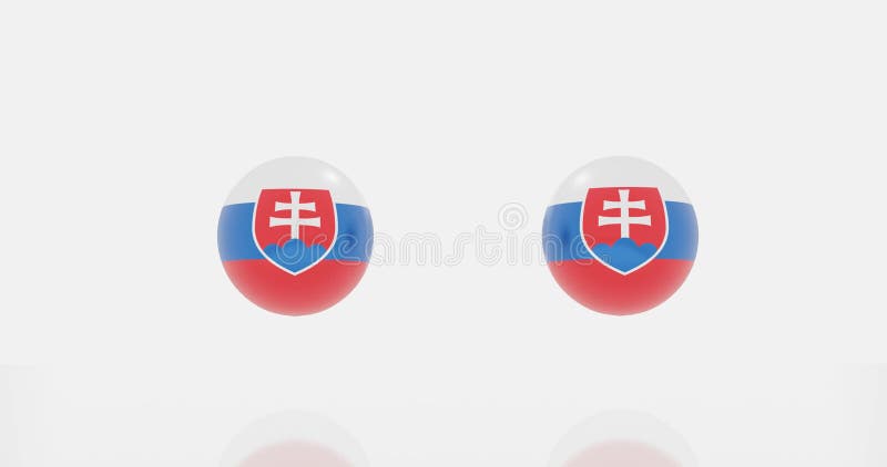 Slovakia Flag Icon or Symbols Stock Illustration - Illustration of ...