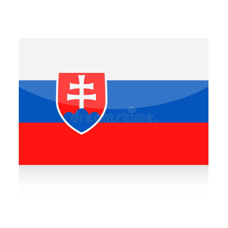Slovakia Flag Vector Icon stock illustration. Illustration of travel ...
