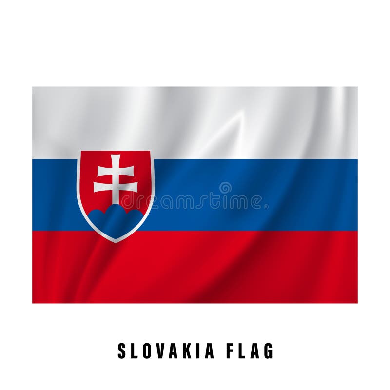 Slovakia Flag Waving. Realistic National Flag Vector Design. Isolated ...