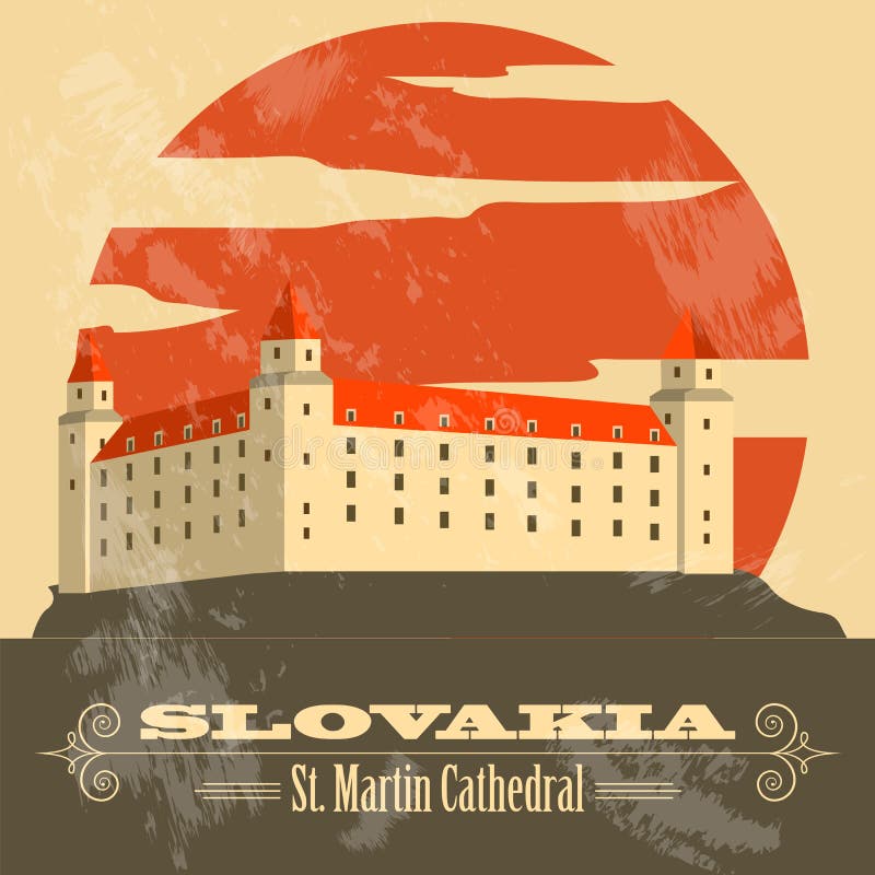 Slovakia Landmarks. Retro Styled Image Stock Vector - Illustration of ...
