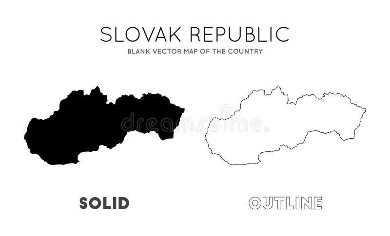 Blank map of slovakia stock vector. Illustration of slovakia - 89160714