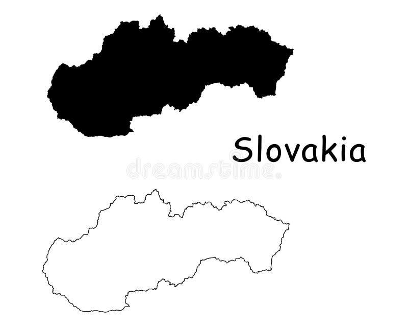 Slovakia Map Black Outline Stock Illustrations – 404 Slovakia Map Black ...
