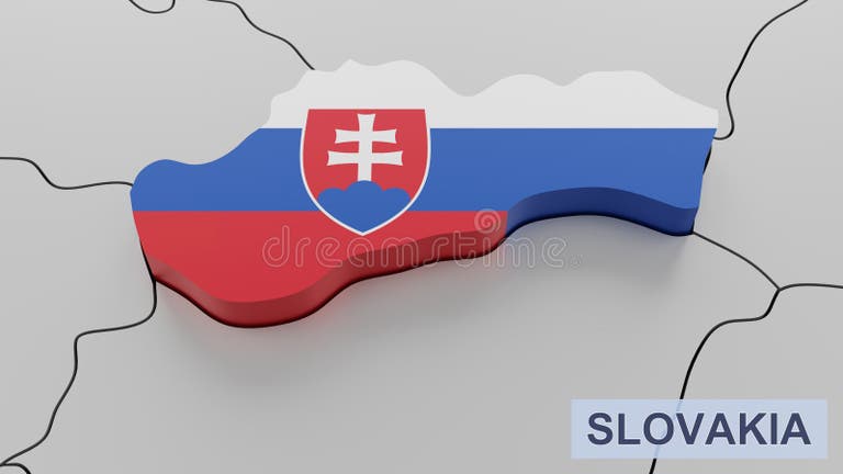 Slovakia Map 3D Illustration Stock Illustration - Illustration of ...