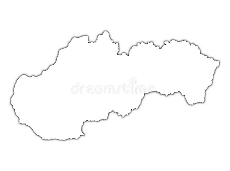 Slovakia outline map stock illustration. Illustration of high - 4350871