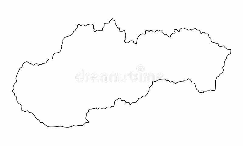 Slovakia outline map stock vector. Illustration of abstract - 325861738